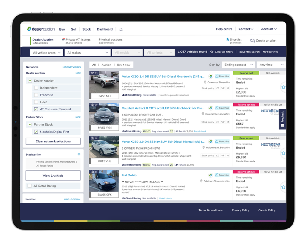 Dealer Auction | The UK's busiest digital wholesale marketplace